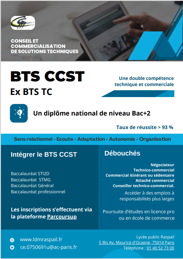 BTS TC Option EE : présentation | Lycée Raspail, Paris 14